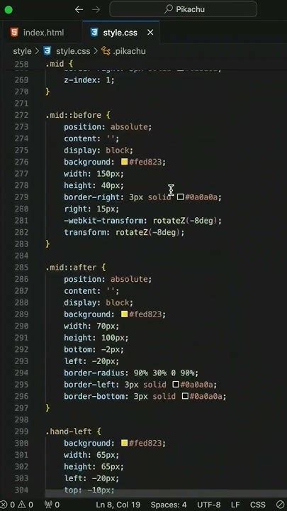 Css Magic Creating Pikachu Using Pure Css Pikachu Css Developer Html Youtube