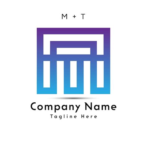 Diseño De Logotipo Creativo De Letra Mt Vector Premium