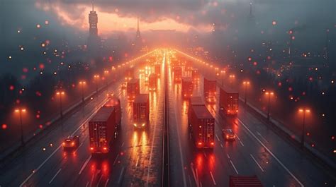 Premium Photo Logistic Network Visualization Ai Generate Illustration