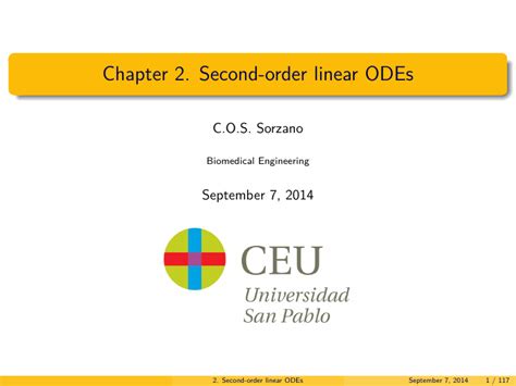 Second Order Linear Odes Presentation