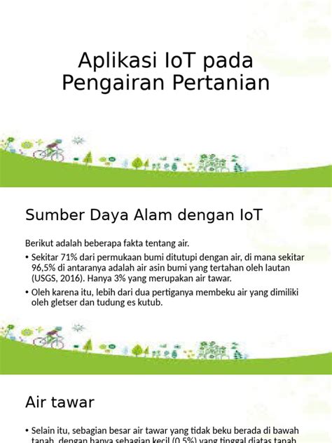 Aplikasi Iot Pada Pengairan Pertanian Pdf