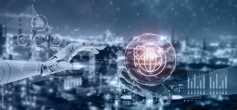 Global Data Science Concept Big Data Analysis Global Internet Network