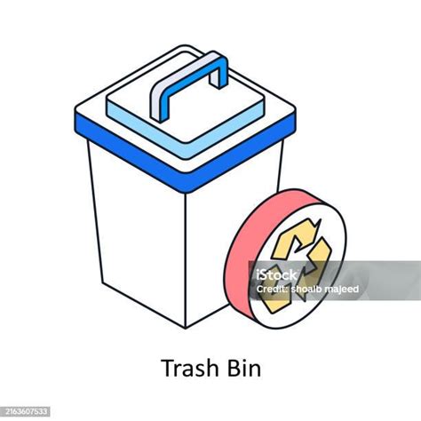 휴지통 등각 투영 스타일 아이콘입니다 흰색 배경 Eps 10 파일에 기호 0명에 대한 스톡 벡터 아트 및 기타 이미지 0명 3차원 형태 깨끗한 Istock
