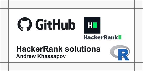 Github Andrewkhassapov Hacker Rank Solutions To Basic Hacker Rank