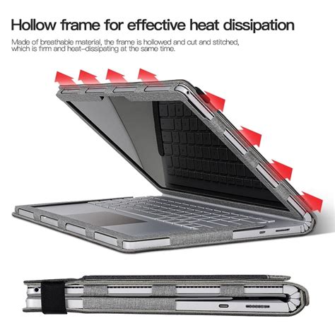 For Microsoft Surface Book 3 2 1 135 Inch Leather Laptop Case