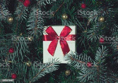 선물 상자와 크리스마스 상록 나무 가지로 만든 창조적 인 레이아웃 플랫 레이 2022 자연 설날 컨셉 0명에 대한 스톡 사진 및 기타 이미지 Istock