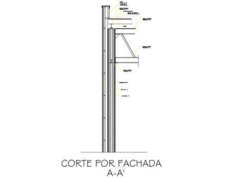 Constructive Section Facade Details Of Building Dwg File