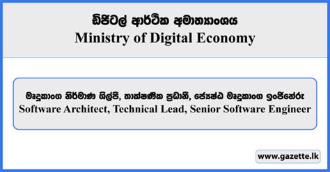 Software Architect Technical Lead Senior Software Engineer Ministry