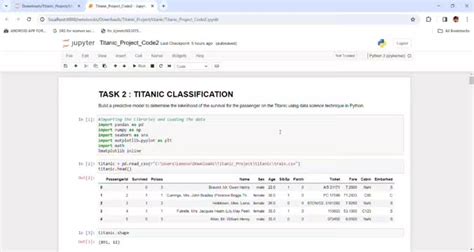 [video] completed titanic task with bharat intern prachi zunje posted on the topic linkedin