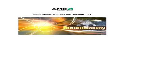 Amd Rendermonkey Ide Version 1 · 8 Whats New Rendermonkey Can Now