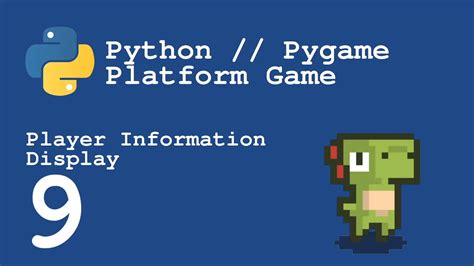 Python And Pygame Platform Game Part 9 Player Information Display Youtube