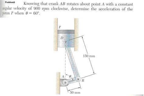 solved knowing that crank ab rotates about point a with a