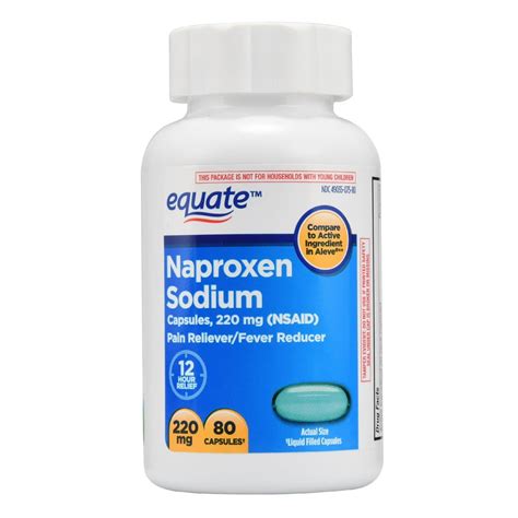 Equate Naproxen Sodium Capsules 220 Mg 80 Ct