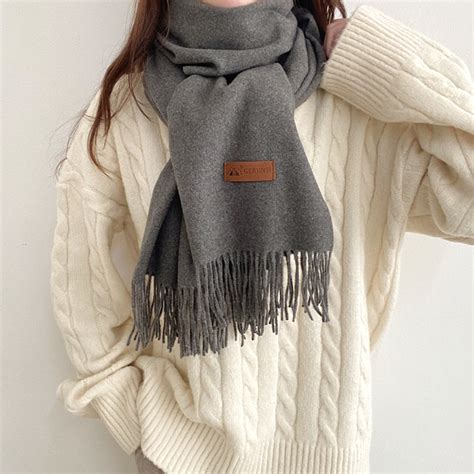 4만개돌파선물용추천 고퀄리티 소프트 무지 수술 숄 커플 롱 목도리 머플러 14color