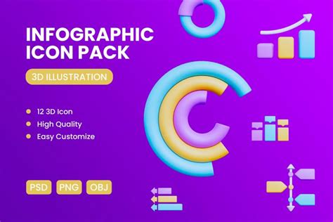 Infographic 3d Icon 27款营销数据统计分析信息图表演示3d图标icon设计素材png免抠图片 格外视觉 Uigui Cn 国外高品质设计素材共享网