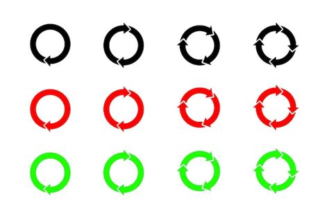 Premium Vector Circle Arrow Icon Set Symbol Of Reload Refresh Loading Recycle And Repeat