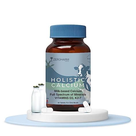 Yhn Holistic Calcium Tablets For Women And Men Milk Based Calcium Supplement With Vitamin D3