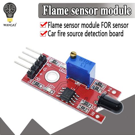 Wavgat Ky 026 Flame Sensor Module Ir Sensor Detector For Temperature