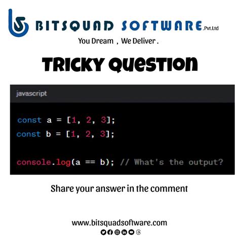 Bitsquad Software On Linkedin Javascriptchallenge Codemystery Techpuzzle Javascriptjourney