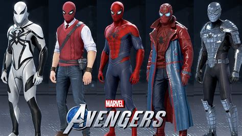 Marvels Avengers All Spider Man Suits Ps5 Mag Moe