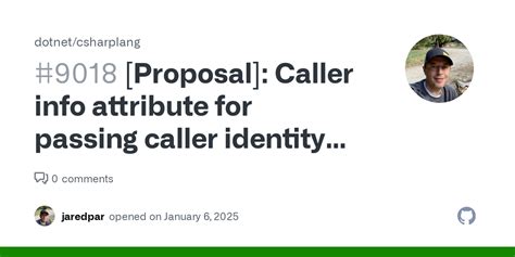 Proposal Caller Info Attribute For Passing Caller Identity