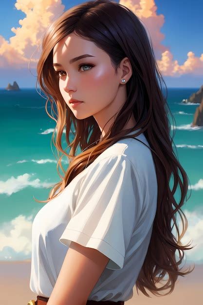 Premium Photo Girl On The Beach Wallpapers