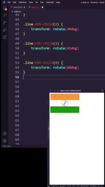 Indian Flag🇮🇳 In Html And Css Shorts Youtube