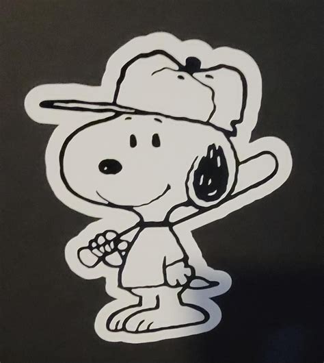 Snoopy Vinyl Decal Etsy