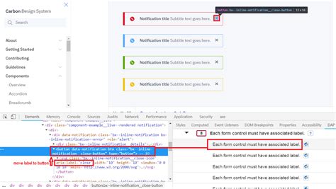 Notifications Close Button Aria Label Should Be On Button Not On Svg