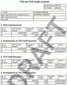 GST How To File Details In TDS TCS Credit Received Table