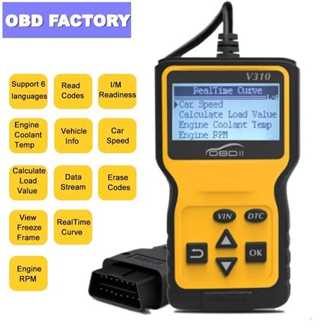 Universal Obd2 Diagnostic Tool 12v 24v Scanner Auto Code Reader Check Engine Erase Fault Codes