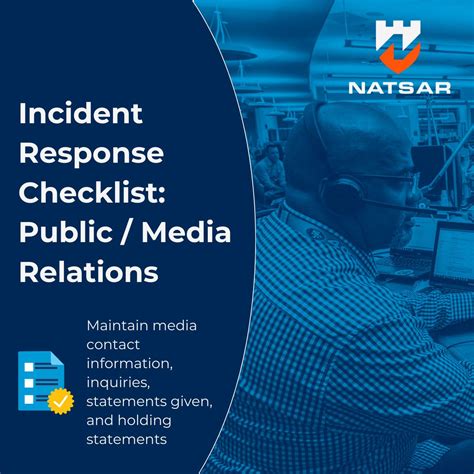 Cybersecurity Incident Response Checklist Public Media Relations Natsar Natsar