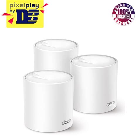 TP Link AX3000 Whole Home Mesh Wi Fi 6 System Compatible With Amazon Alexa White Deco X50 3