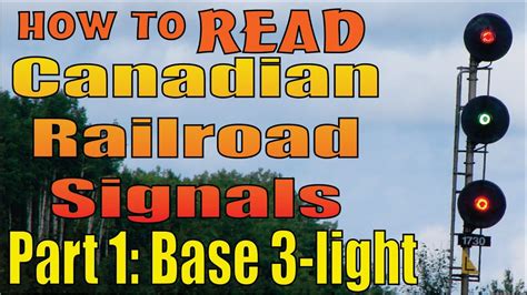 Railroad Signals Reading And Meanings Part 1 The Basic Three Light System Youtube
