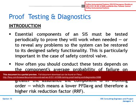 Sis And Esd Iec 61511 61508 Training Proof Testing And Diagnostics Ppt