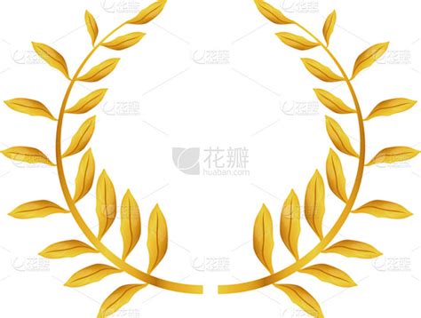 分离着色 黄金 月桂花冠 华丽的 运动 枝 装饰 复古
