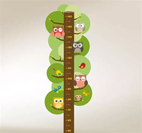 Owl Growth Chart Height Scale Sticker
