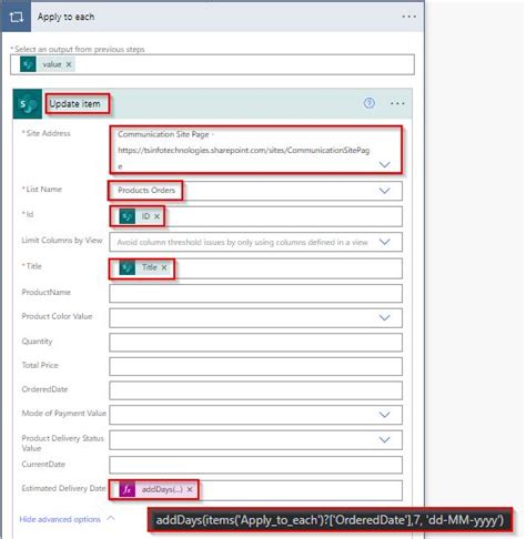 How To Update Sharepoint List Field With Todays Date In Power Automate