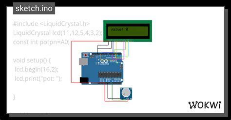 Lcd With Potentiometer Wokwi Esp32 Stm32 Arduino Simulator