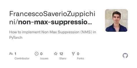 Github Francescosaveriozuppichininon Max Suppression In Pytorch How
