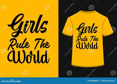 Girls Rule The World SVG Design Stock Illustration Illustration Of Font Tshirt