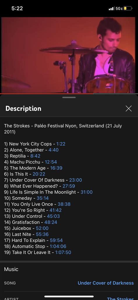 Such A Cool Setlist Angles Alone Together 👌 Switzerland 2011 R