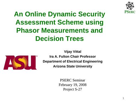 Pdf An Online Dynamic Security Assessment Scheme Using Phasor … · Pserc 1 An Online Dynamic