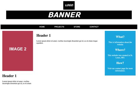 Html Responsive Website Faulty Logo And Banner Wrap Navigation Bar