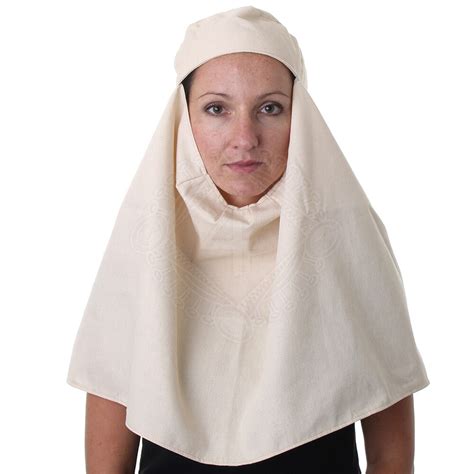 Medieval Linen Veil And Wimple Set Ladys Head Cover 14th Century