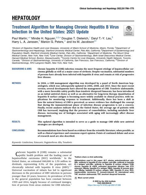 Treatment Algorithm For Managing Chronic Hepatitis B Virus Download Free Pdf Hepatitis B