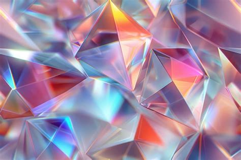 Premium Photo Abstract Background Of Iridescent Geometric Shapes A Vibrant Colorful And Shiny