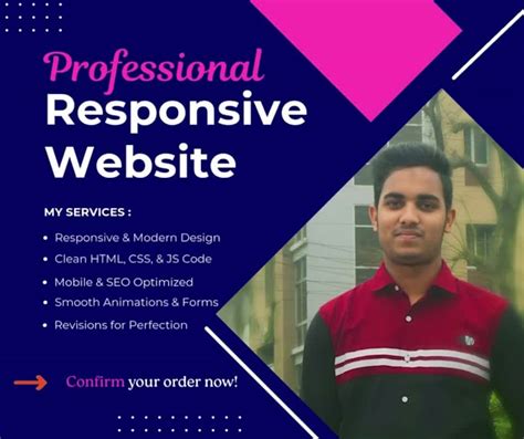 build a stunning responsive website with html css and javascript by rafiul islam01 fiverr