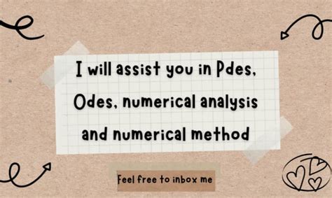 Teach You Pdes Odes Matlab And Numerical Method By Tahiraa1 Fiverr