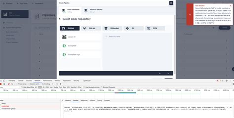 using github to create pipeline interface error · issue 3675 · kubesphere kubesphere · github